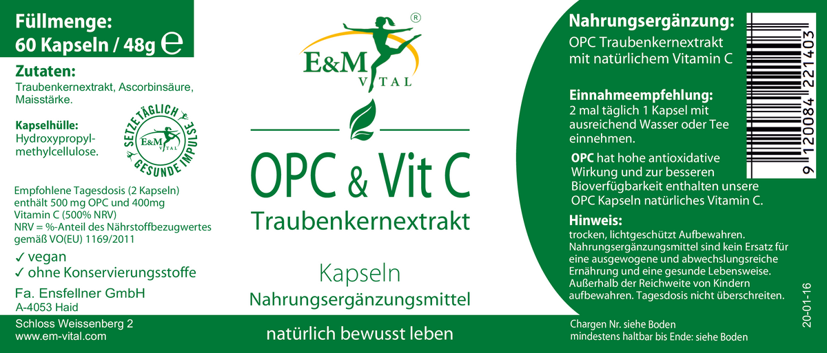 OPC plus vitamin C | E&M Vital – E&M Vital