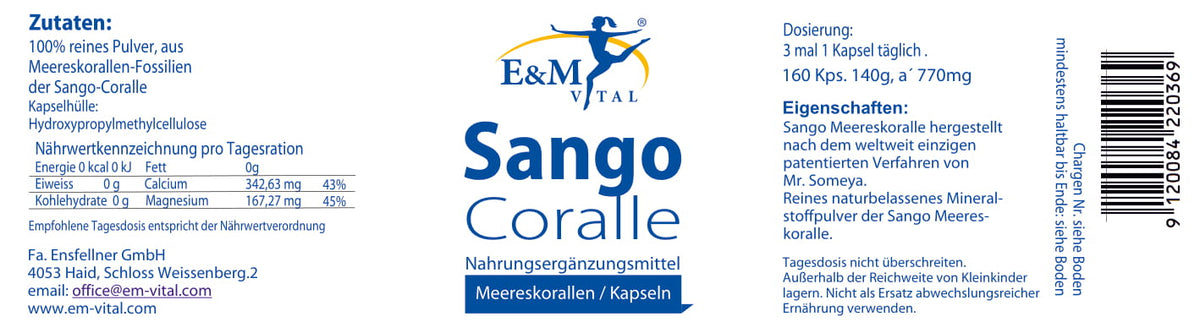 Sango Coral Capsules | E&M Vital – E&M Vital
